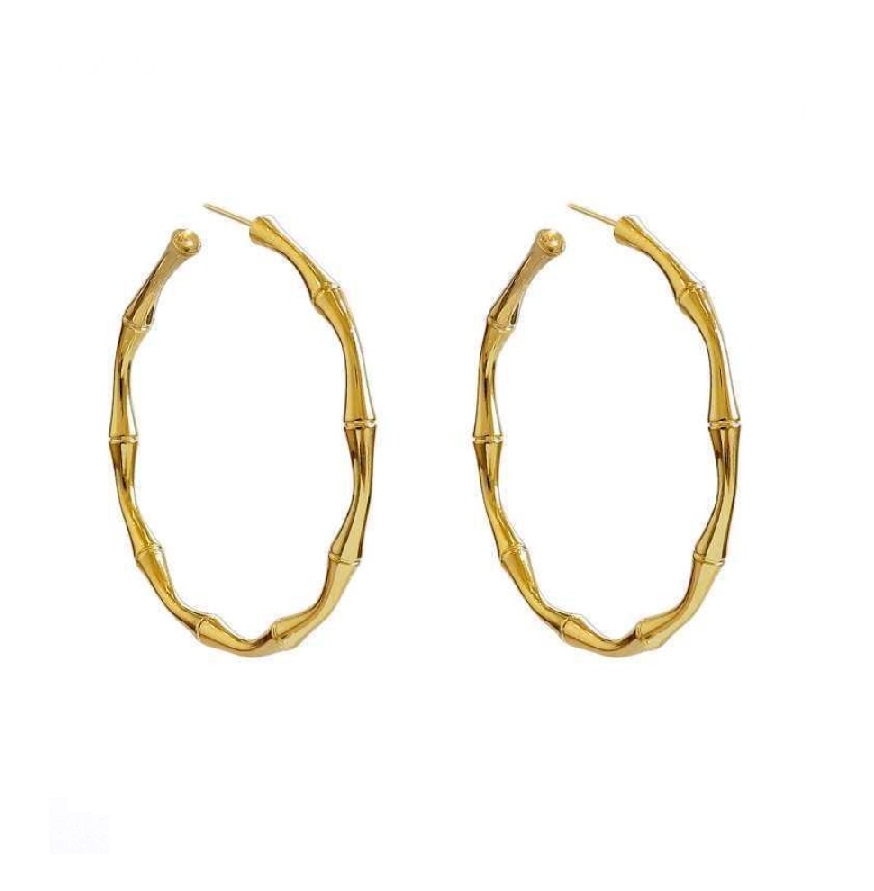 Wholesale Hoops. Bamboo Earrings Textured Medium Hoops Wholesale ...