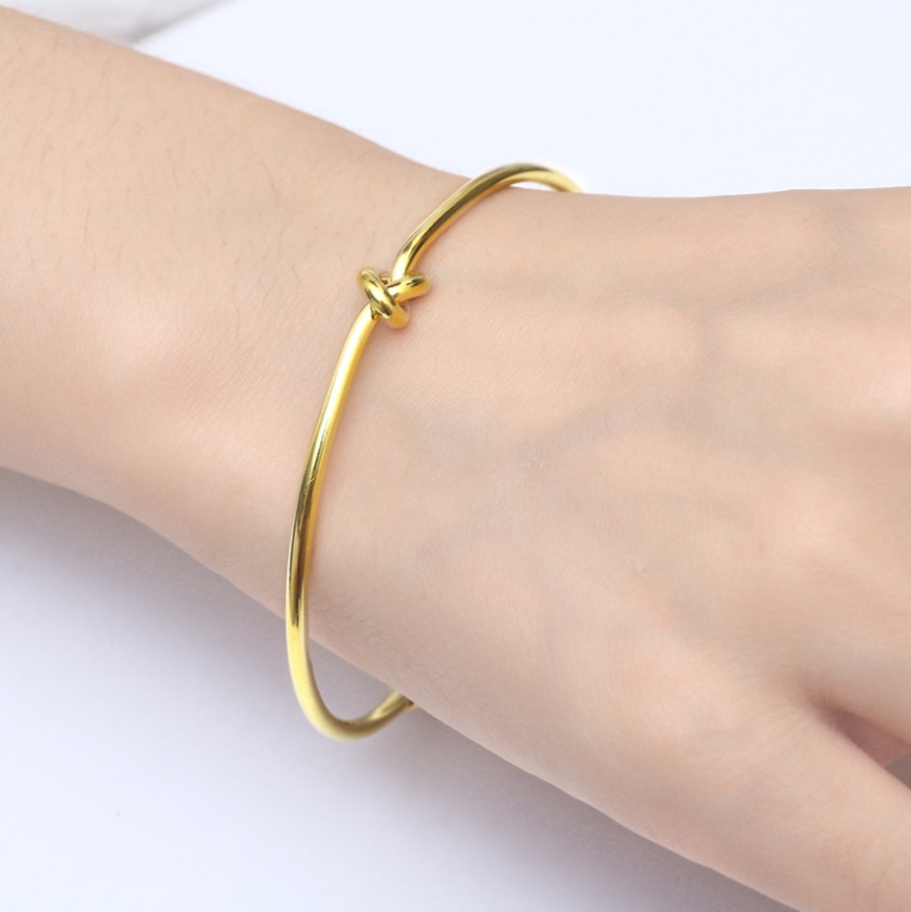 Gold Knot Bangle Jewelry Supplier| JR Fashion Accessories