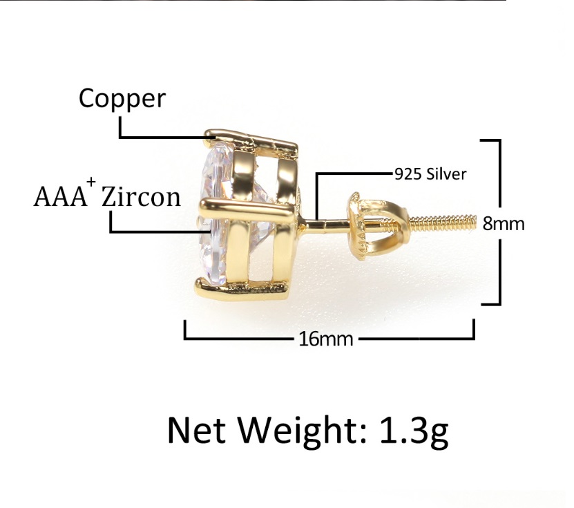 Round Moissanite Solarite Earrings