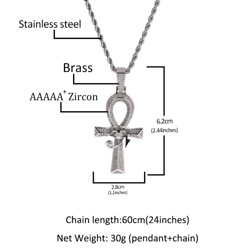 Ankh Cross Pendant Necklace For Men