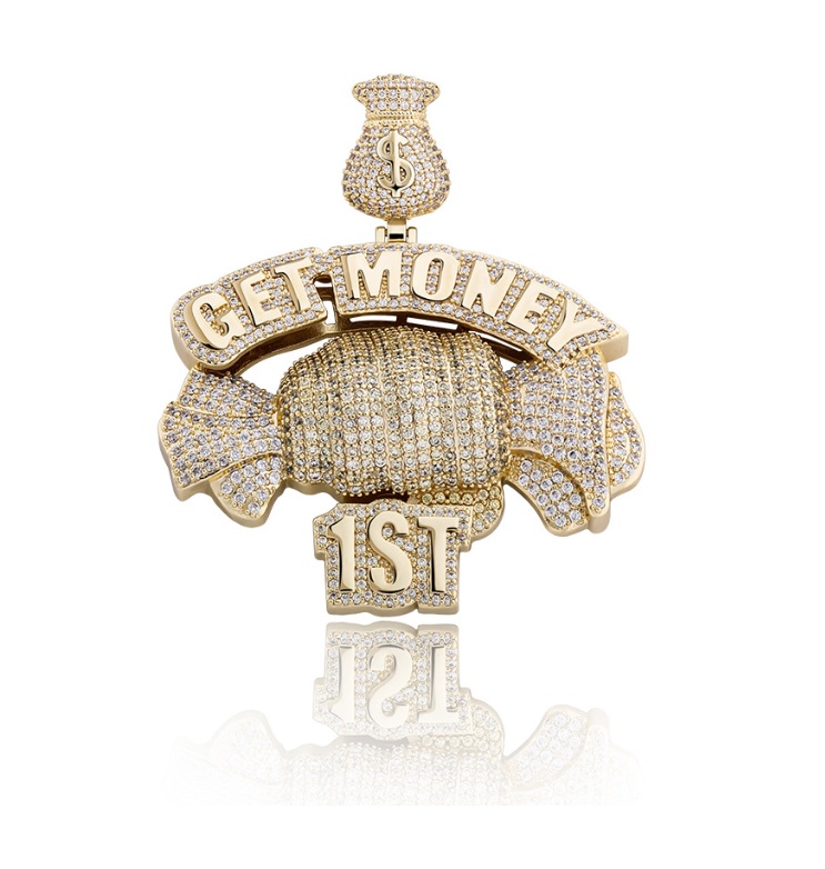 Custom 18K Gold Hip Hop Pendant