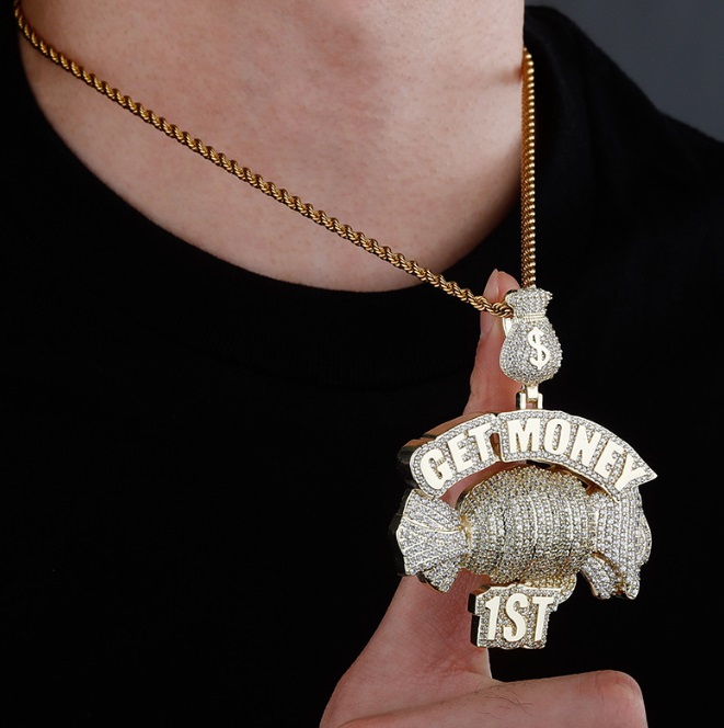 Custom 18K Gold Hip Hop Pendant