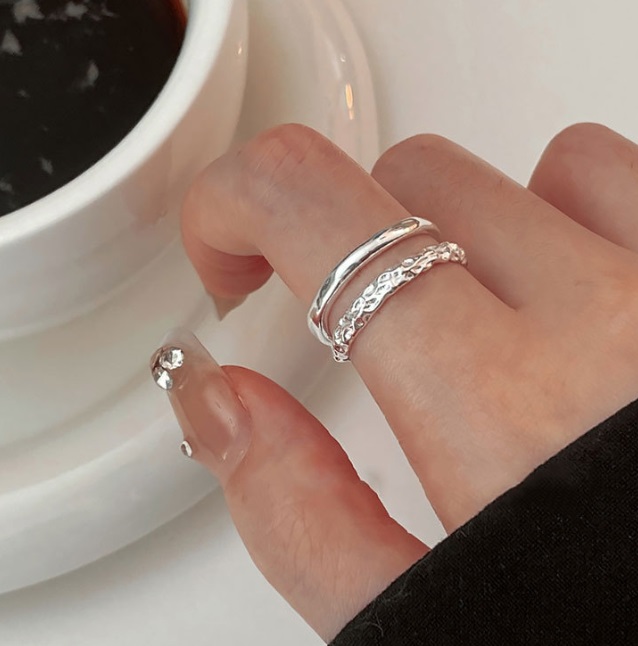 925 Sterling Silver Double Layer Ring Factory | JR Fashion Accessories