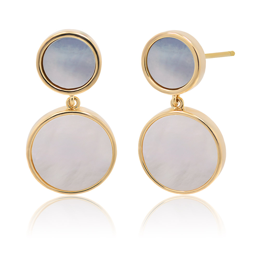 Shell Disc Earrings. Wholesale Double Round Shell Disc Earrings | JR ...