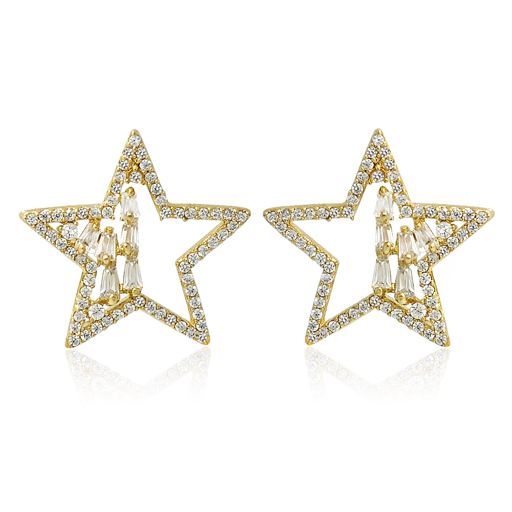 Shinny Star Stud Earrings Bulk costume jewelry | JR Fashion Accessories