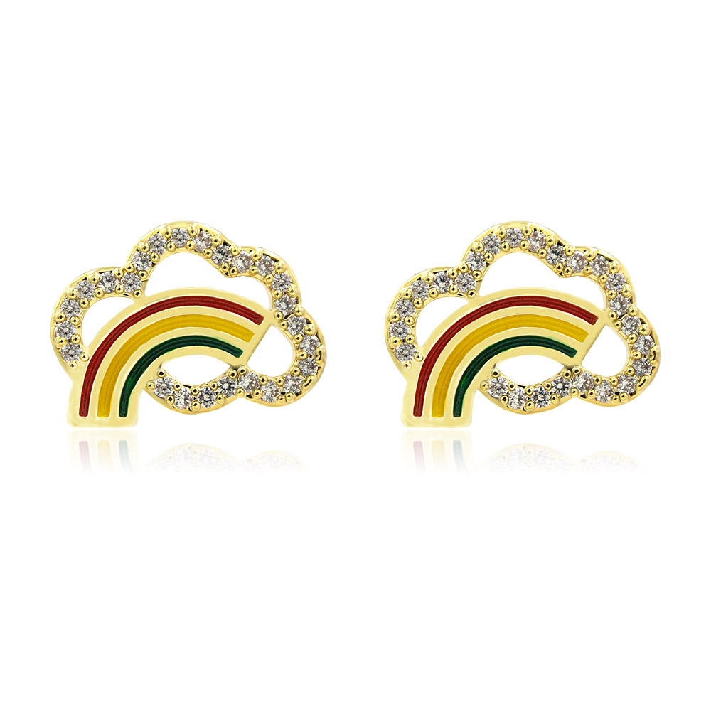 Rainbow Cloud Colorful Earrings Wholesale | JR Fashion Accessories