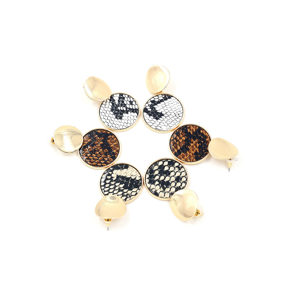 Snakeskin PU leather Earrings Wholesale | JR Fashion Accessories