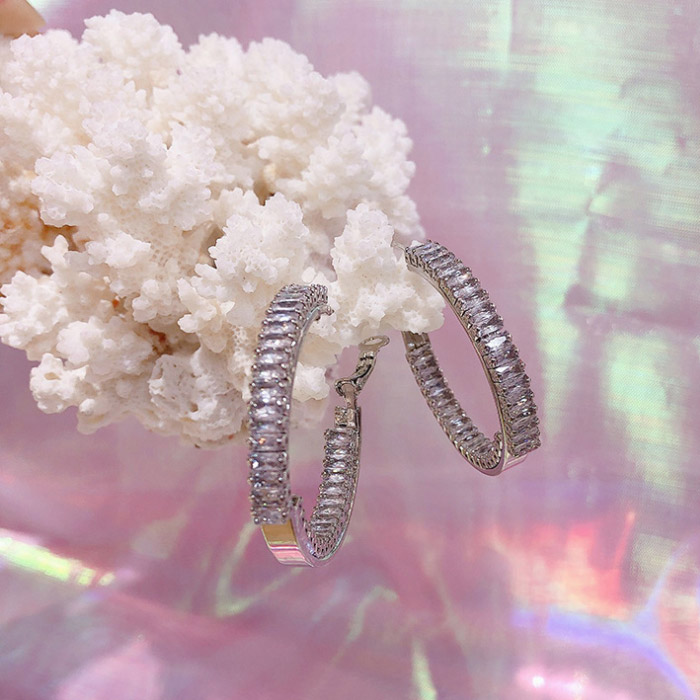 40mm Large Sparkly CZ Hoops Wholesale Jewelry For Resale | JR Fashion ...