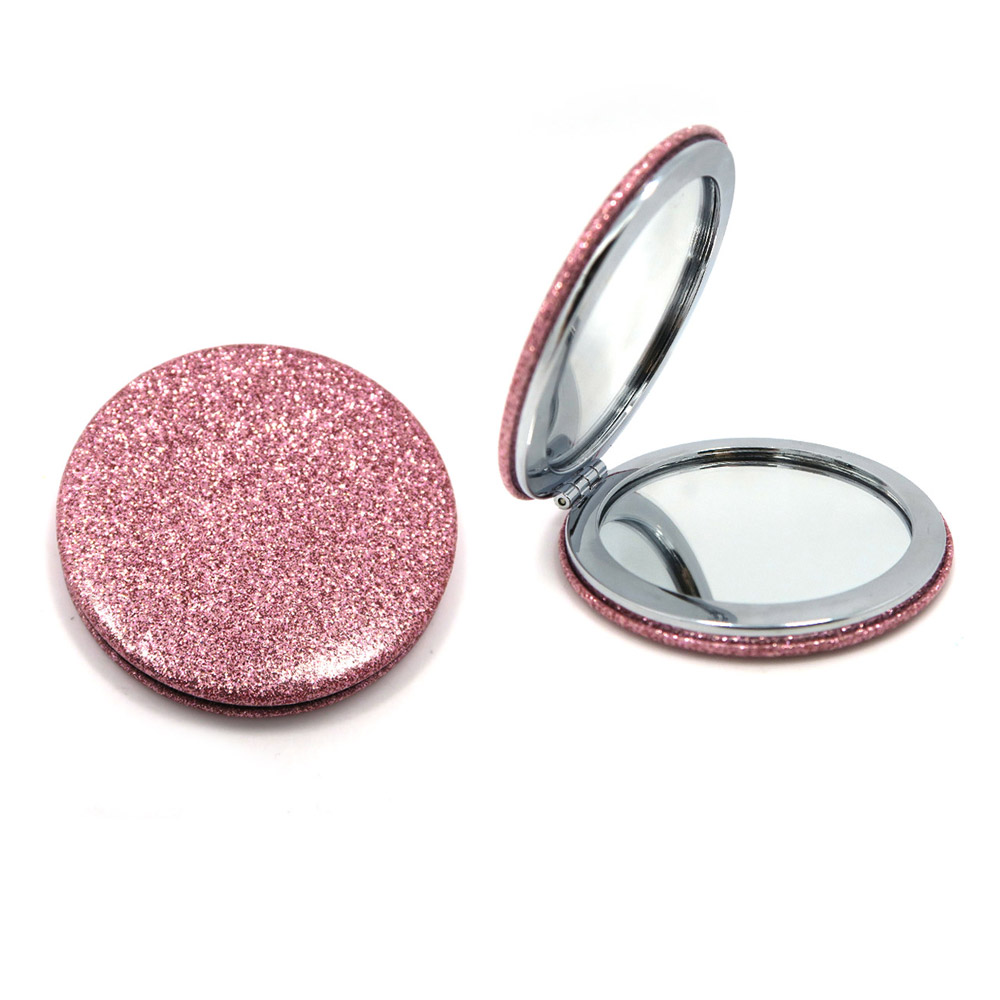 Personalized Compact Mirrors | Glitter Foldable Pocket Mirror by JR Fashion