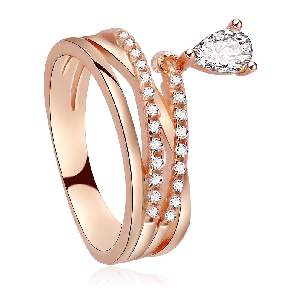 Tear Drop Wedding Band Ring Wholesale Gold Jewelry | JR Fashion Accessories