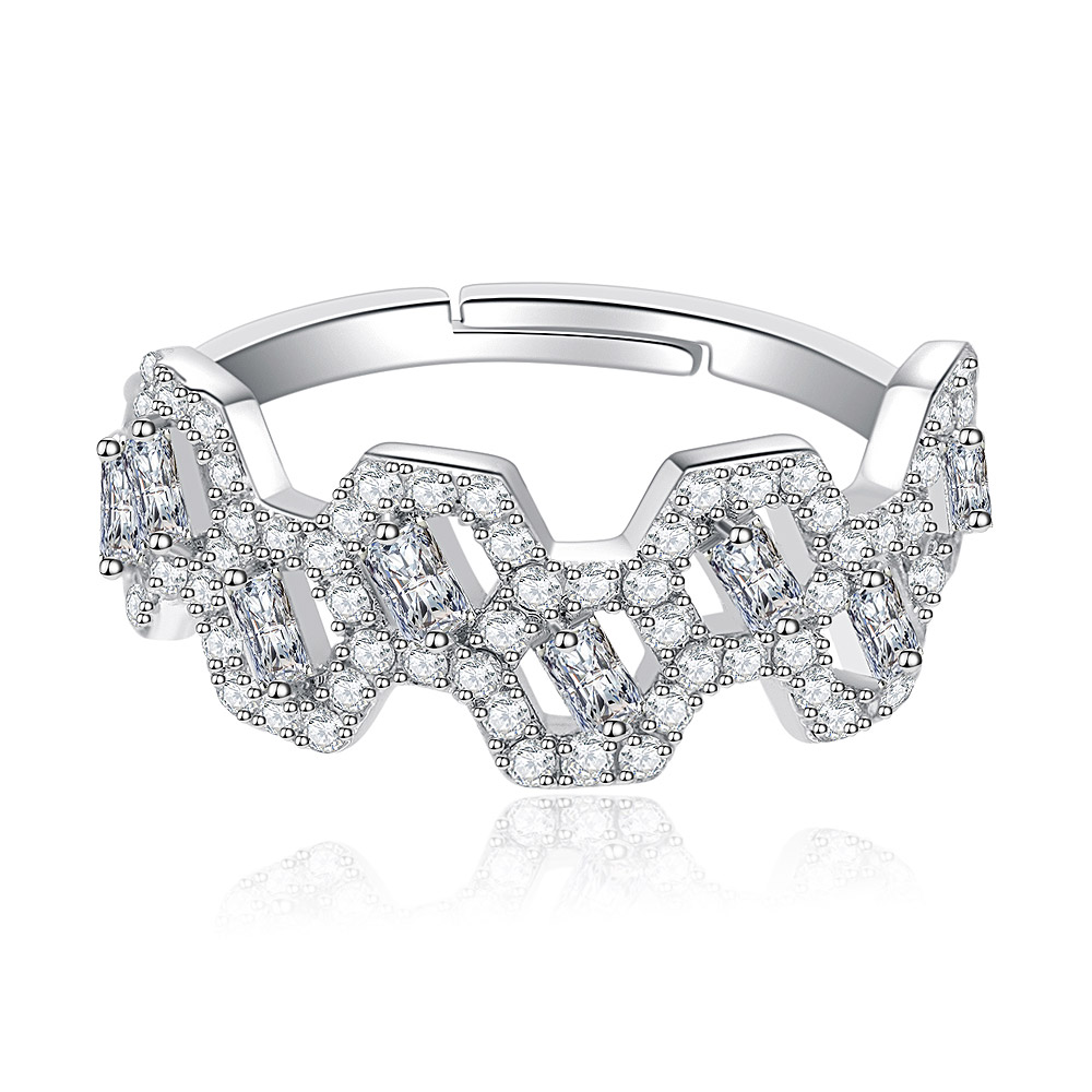 Stylish Zircon Studded Brass Ring Costume Jewelry | JR Fashion Accessories