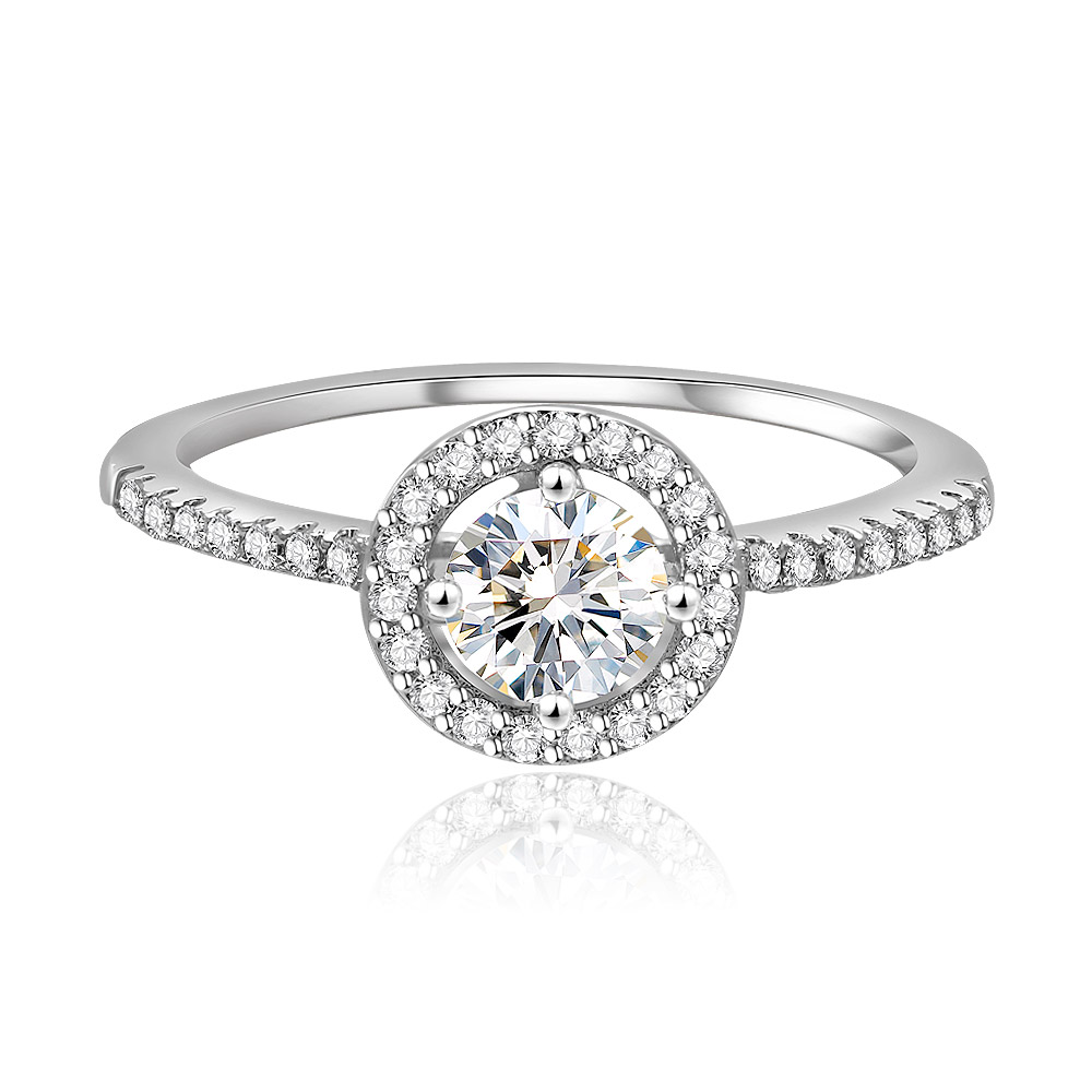 Minimal Circle Ring in Rhodium Plated Costume Jewelry | JR Fashion ...