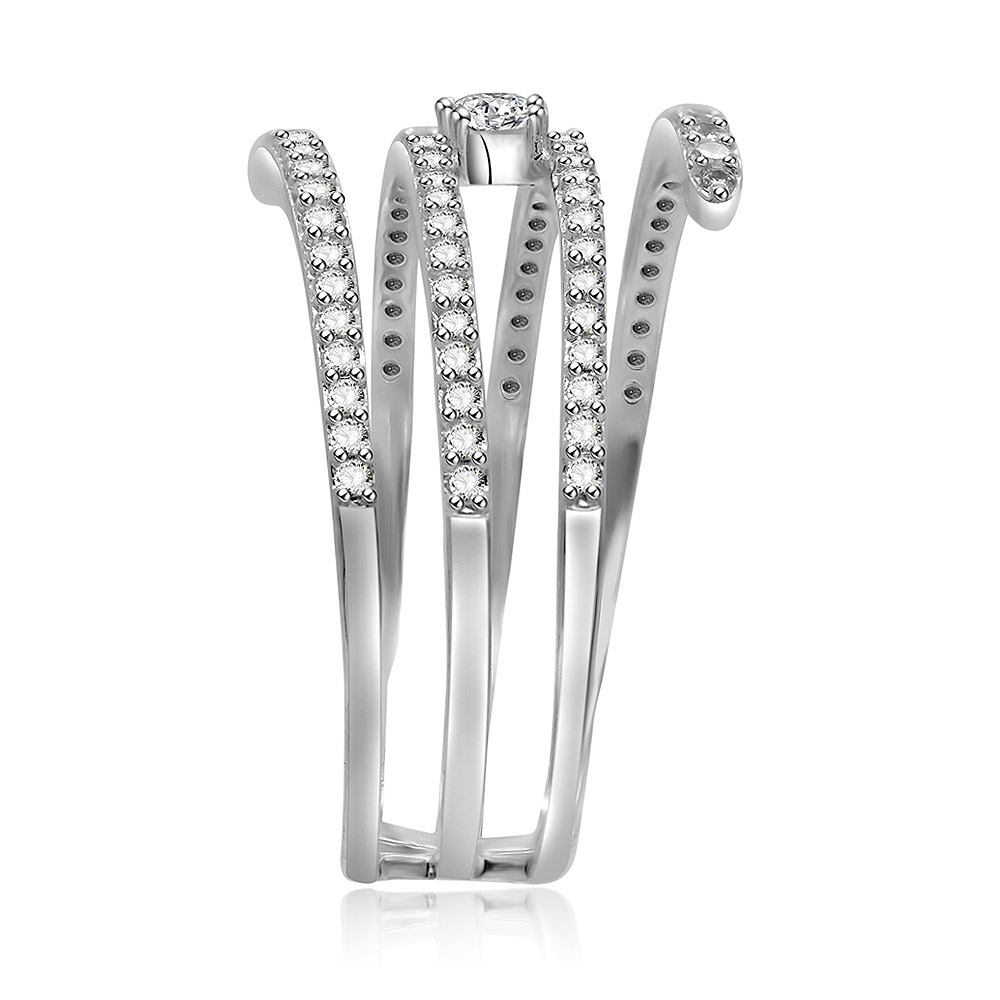 Multi-Row White CZ Ring Wholesaling | JR Fashion Accessories