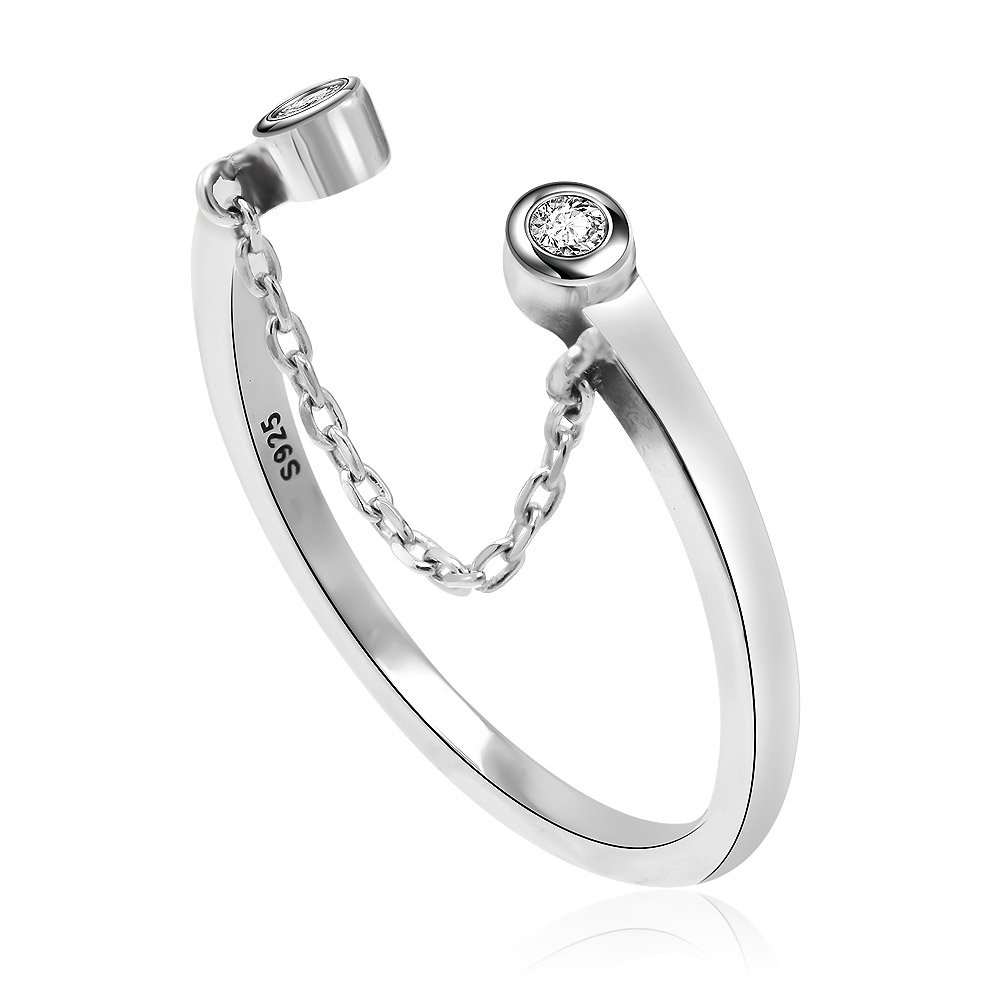 Dangling Chain CZ Ring High quality ring | JR Fashion Accessories