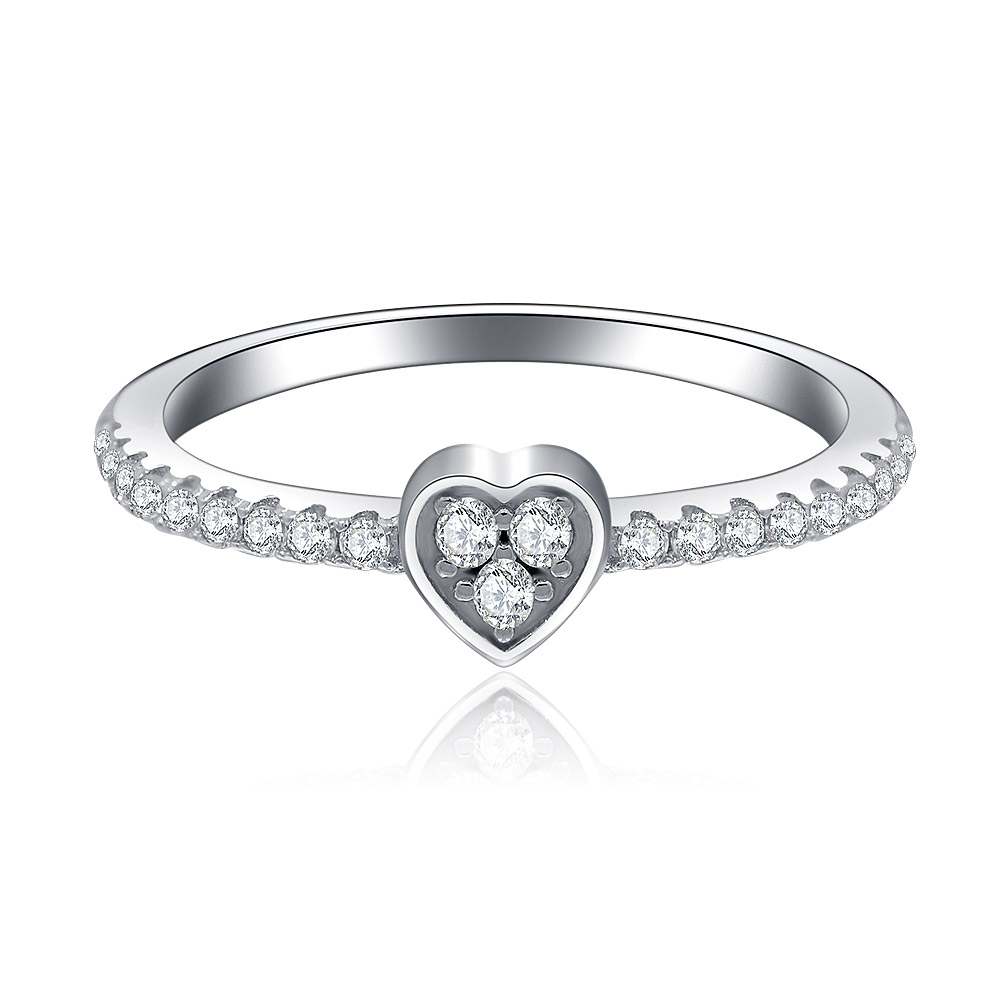 Silver Fashion Heart Ladies Ring Wholesaler | JR Fashion Accessories