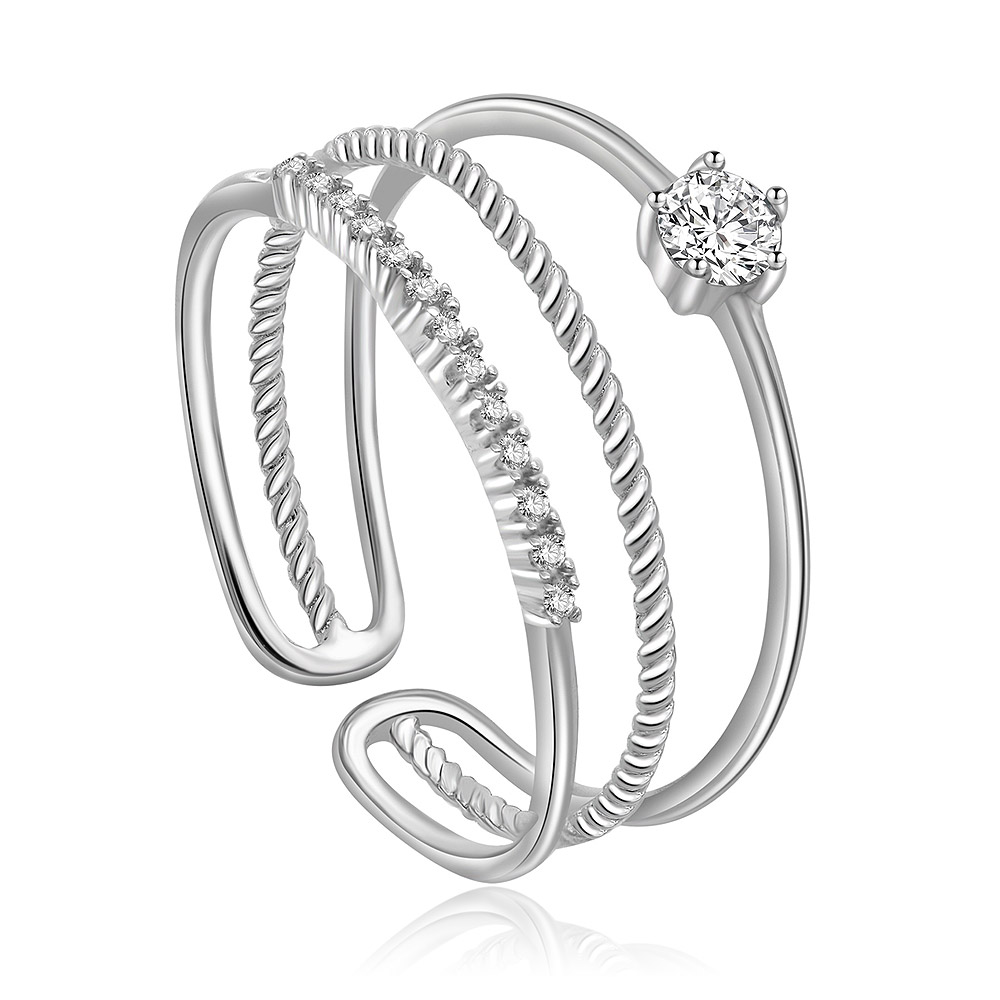 925 Silver Stackable 3 lines Ring Wholesaler | JR Fashion Accessories